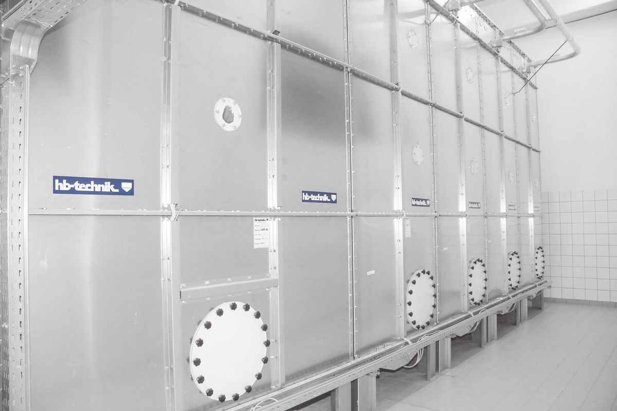 Indoor silo angular fluidized bed - HB-Technik