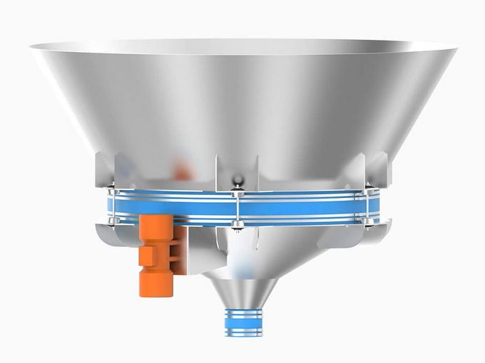 Indoor silo vibration discharge - HB-Technik